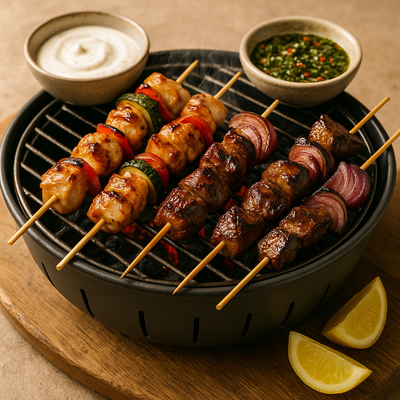 Beef & Chicken Duo-spiesen (BBQ)